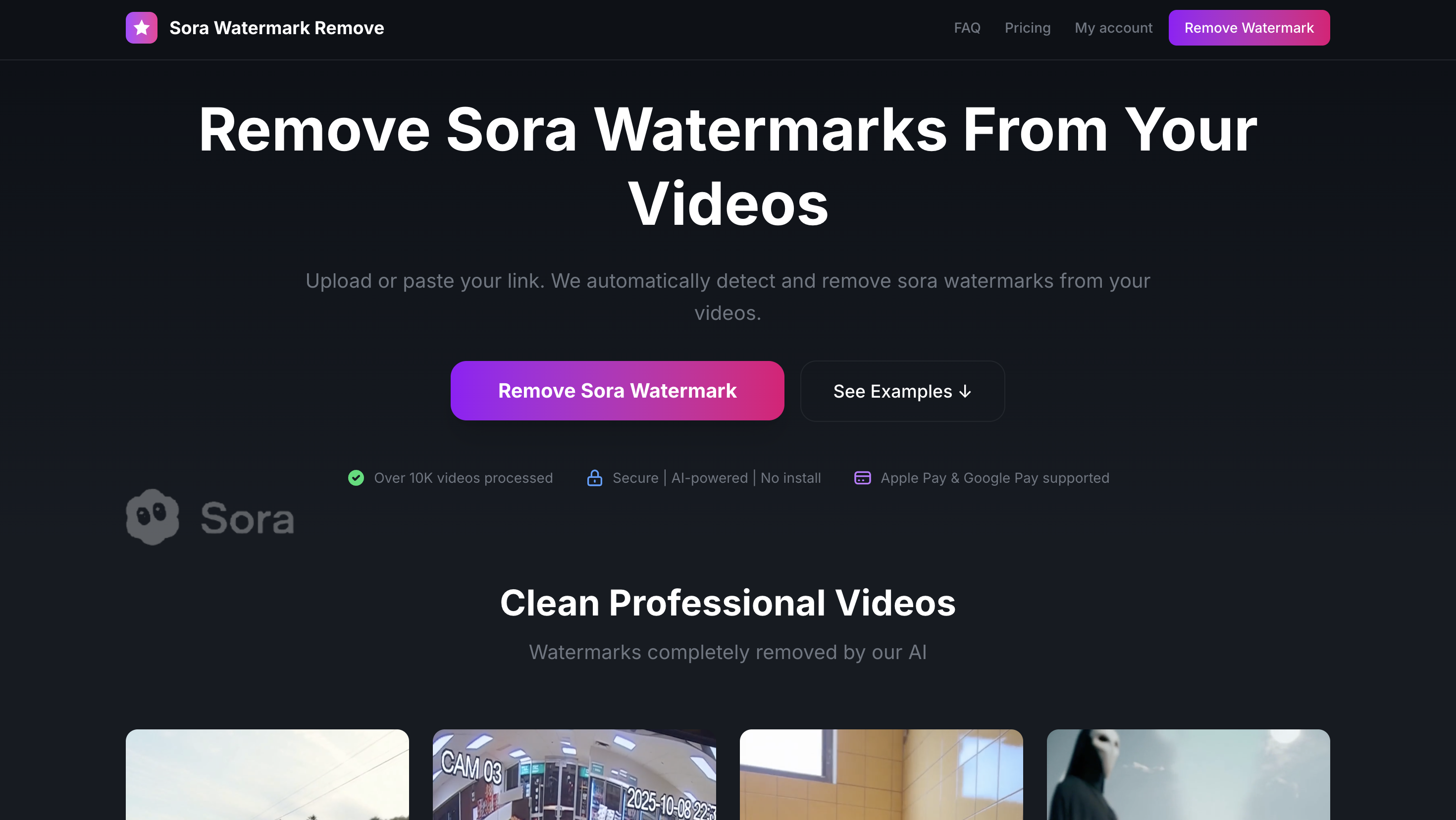 SORA Watermark Remove | OpenHunts